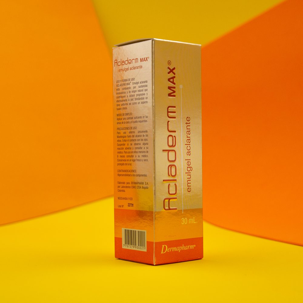 Aclarante de piel Acladerm Max - Gador Colombia